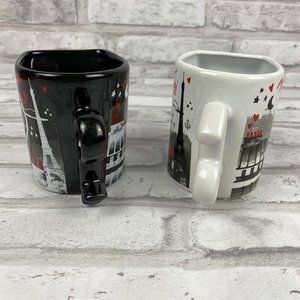 Unbranded | Dining | Set Of 2 Paris Black White Fitted Mugs Cats Love ...